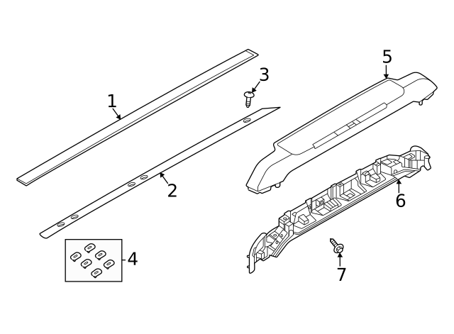 Genuine OEM Roof Molding Part# LR146361 Fits Jaguar Land Rover Cary