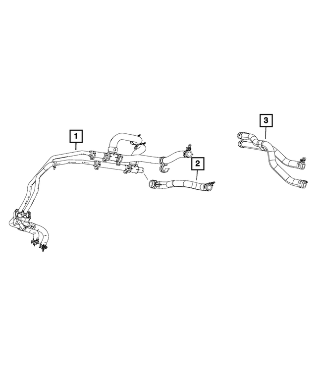 Genuine OEM Heater Supply And Return Hose Part# 5058527AE Fits 2009 ...
