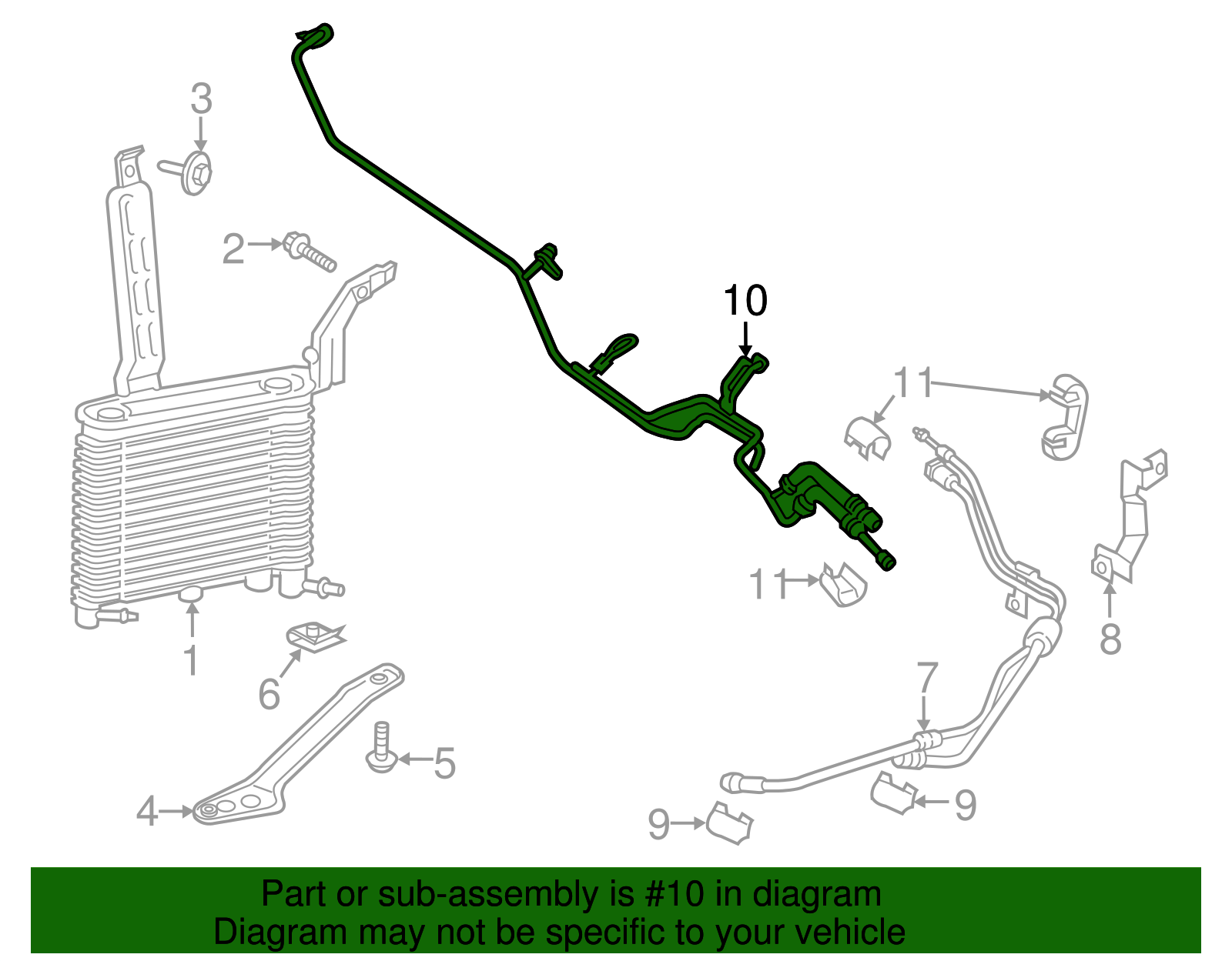 2015-2020 Ford Mustang Cooler Pipe FR3Z-7R081-J | AutoNationParts.com