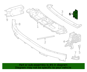 223-620-61-00 - Radiator Support Panel Reinforcement Bracket 2021-2024 ...