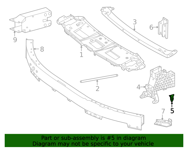 223-621-14-00 - Absorber Lower Bracket 2021-2023 Mercedes-Benz ...