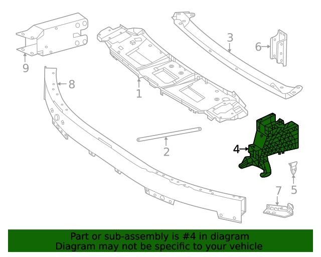 2021-2023 Mercedes-Benz Bumper Impact Absorber 223-620-58-00 ...