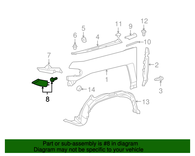 2007-2014 Toyota FJ Cruiser Filler To Bumper 52512-35100-A0 | Toyota ...
