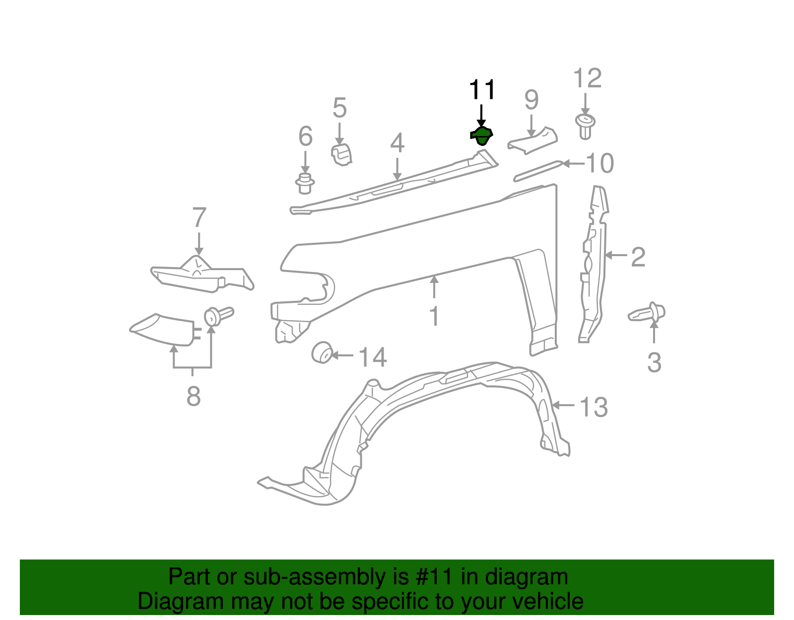 Genuine Toyota Upper Panel Protector part# 61991-35010 for 2007-2014 ...