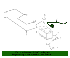 222-540-44-02 - Battery Cable 2015-2016 Mercedes-Benz S 63 AMG ...