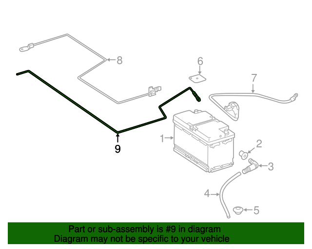 2015-2017 Mercedes-Benz Battery Cable 222-540-49-02 | AutoNationParts.com