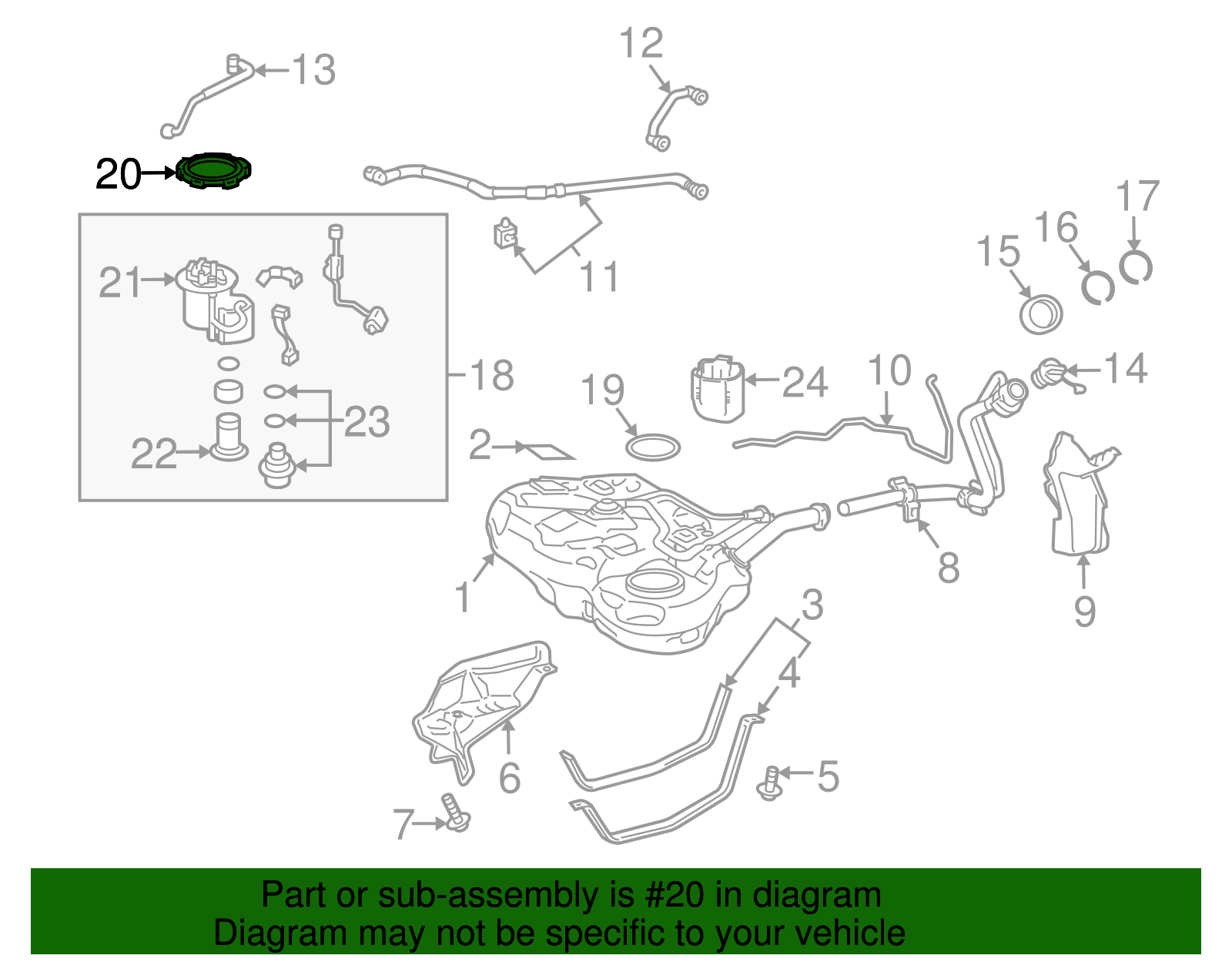 2011-2015 Toyota Fuel Pump Assembly Lock Ring 77144-47041 | Toyota ...