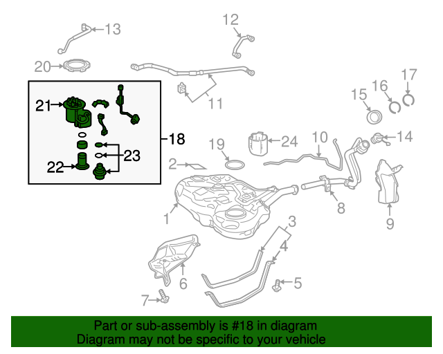 77020-47081 - Fuel Pump Assembly - 2010-2015 Toyota | OEM Genuine ...