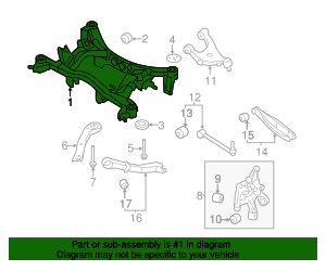 2012-2016 Subaru Frame Sub-Assembly, Rear Suspension 20152FJ021 ...