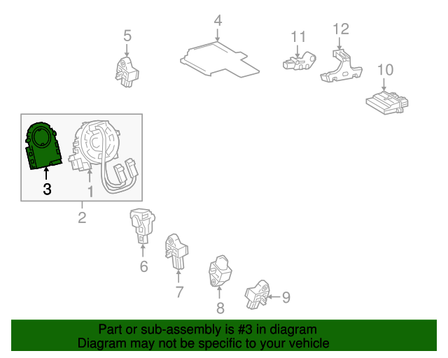 2018-2022 Toyota C-HR Angle Sensor 8924B-10010 | Toyota Parts Center