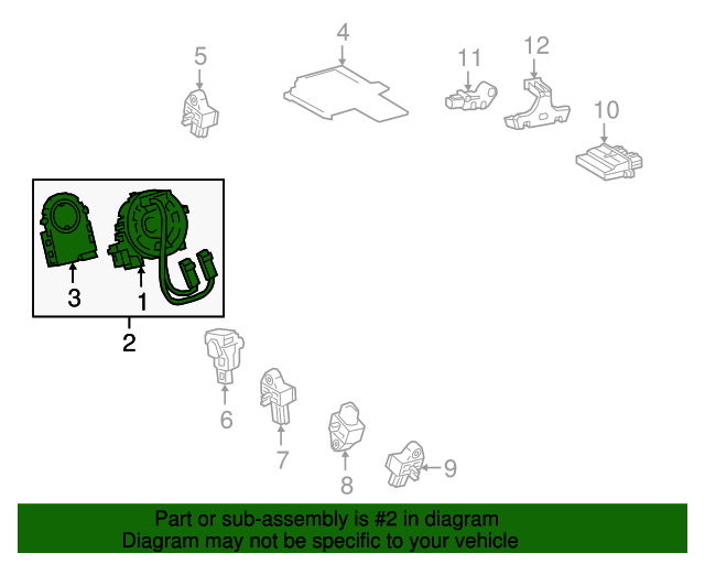2018-2022 Toyota C-HR Clock Spring 84307-F4040 | Toyota Parts Center