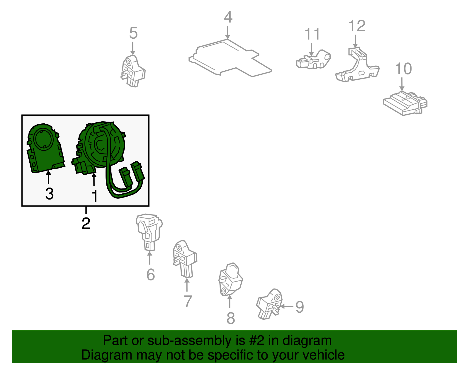 2018-2022 Toyota C-HR 2018-2022 Toyota C-HR - Clock Spring 84307-10020 ...