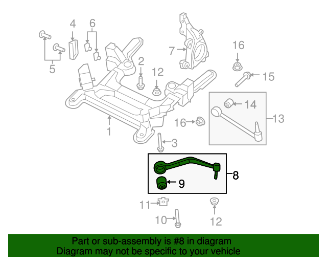 2008-2009 Pontiac G8 Lower Control Arm 92253411 | TascaParts.com