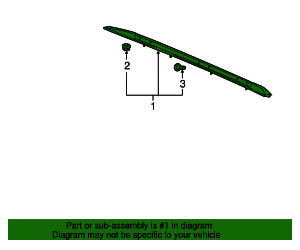 2015-2020 GM Passenger Side Luggage Carrier Rail 84601086 GM ...