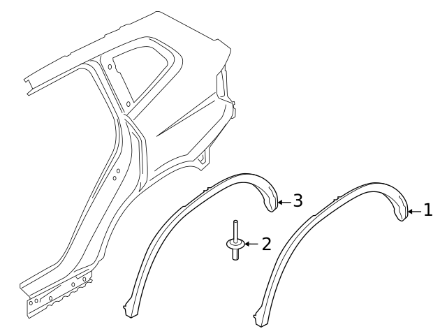 2007-2024 BMW Wheel Flare Rivet 51-77-7-171-004 | BMWPartsDirect.com