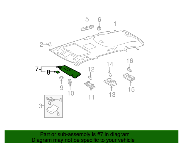2010-2013 Toyota Highlander Sun-Visor 74310-48530-E0 | OEM Parts Online