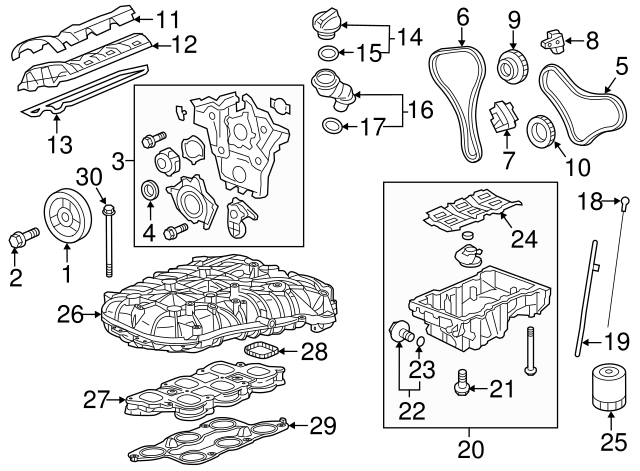 2009-2024 GM Upper Intake Manifold Gasket Kit with Gaskets 12647263 ...