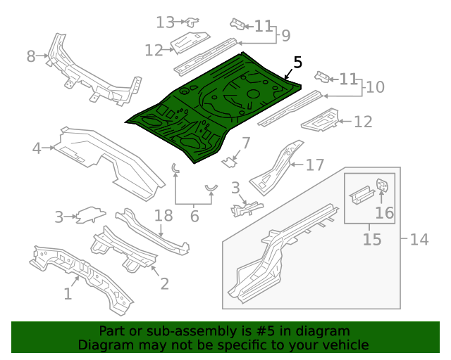 2019-2023 Mazda 3 Rear Floor Pan BDYP-53-70X | Mazda Online Parts