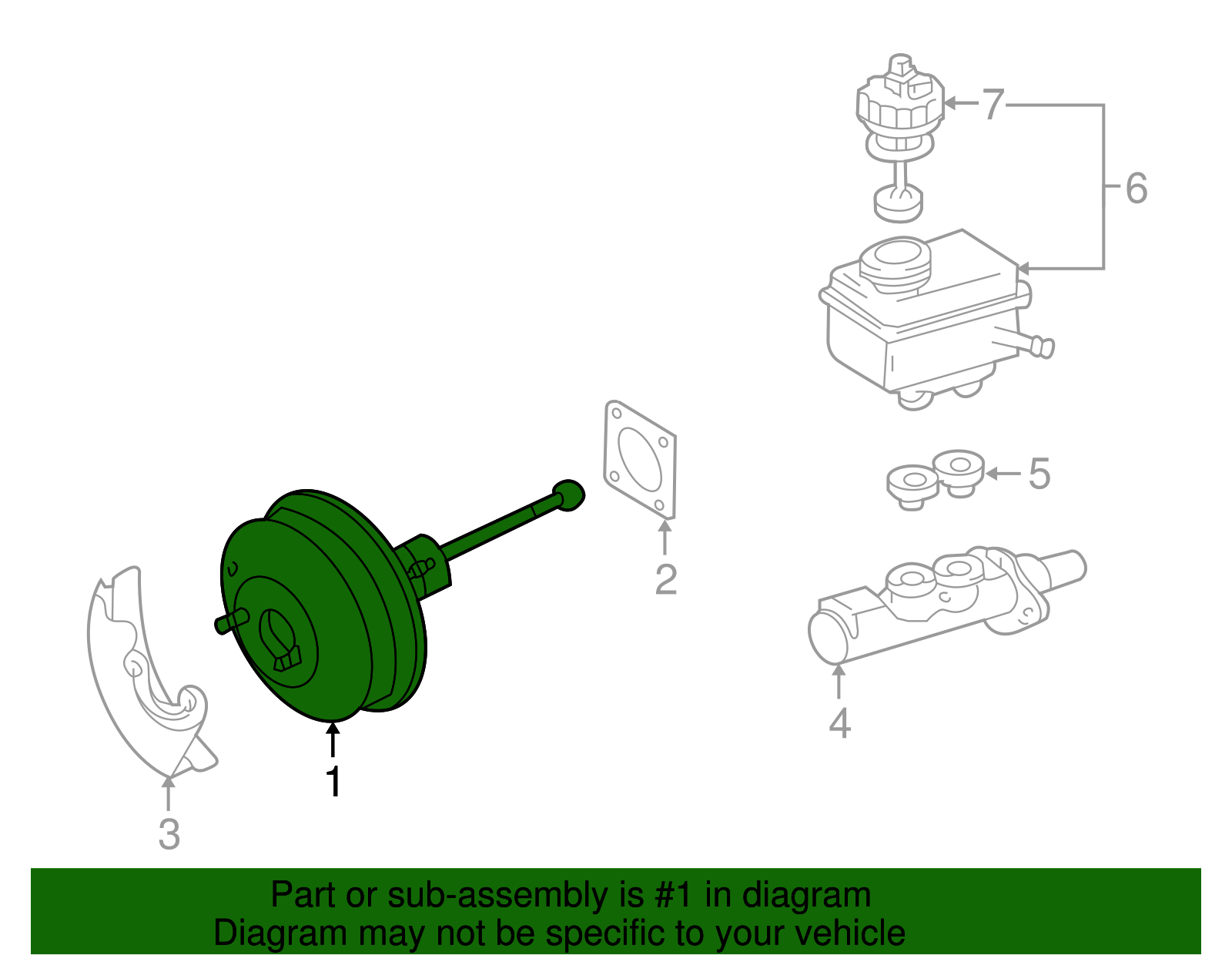 1J1-614-106-E - Booster Assembly 1998-2006 Volkswagen | Volkswagen ...