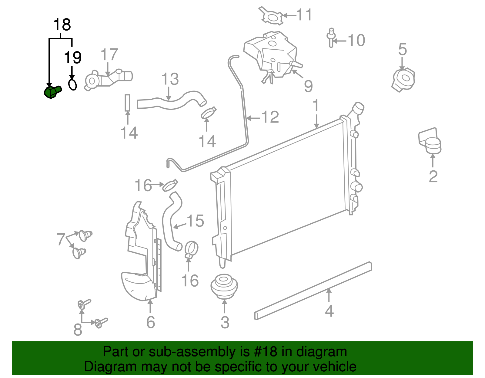 19435095 - Engine Coolant Thermostat 1987-1993 GM | GMPartsNow