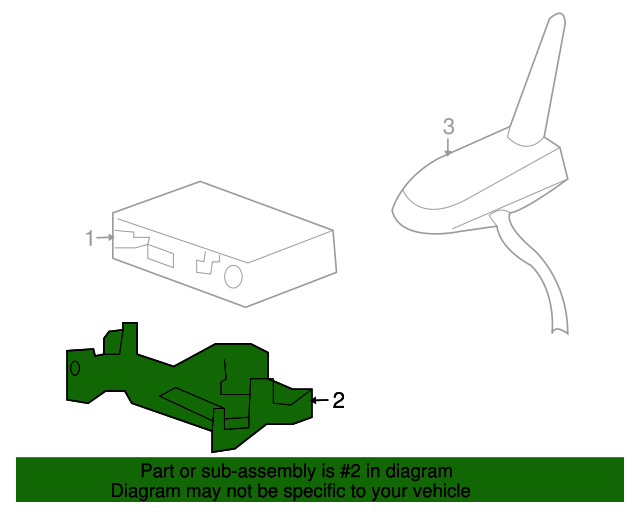 2007-2014 GM Communication Interface Module Bracket 25791895 ...