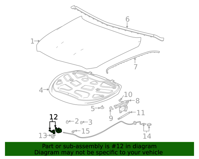 2020-2023 Cadillac CT5 Hood Primary and Secondary Latch 84826360 | GM ...