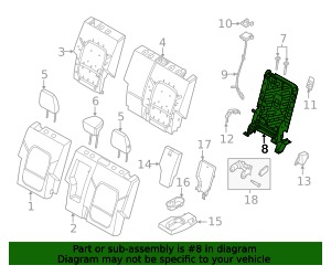 2021-2024 Ford Bronco Seat Back Frame MB3Z-78613A38-C | QuirkParts