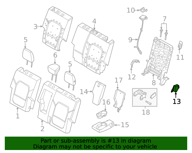Ford M2DZ-7863388-BA - Pivot Cover - 2021 Ford Bronco | OEM Ford Parts ...