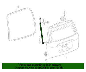 2015-2020 GM Passenger Side Liftgate Strut 84183515 | GM Parts Center