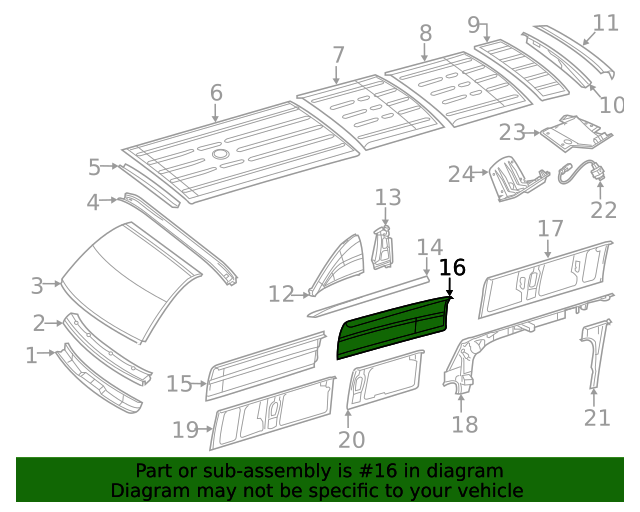 2010-2024 Mercedes-Benz Side Panel 9106372901 | MB Parts Center