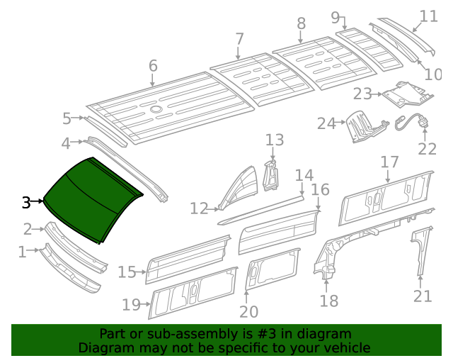 906-657-11-00 - Roof Panel 2018-2023 Mercedes-Benz | Mercedes-Benz USA ...
