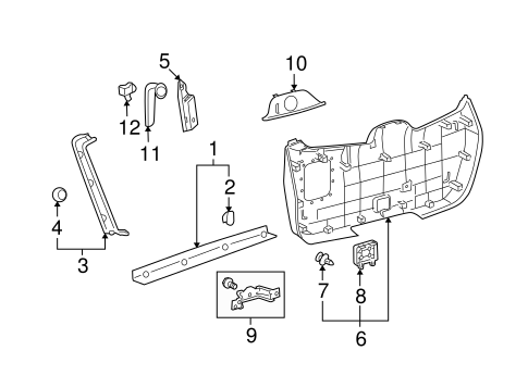 Interior Trim for 2008 Toyota Highlander | Toyota Parts Center