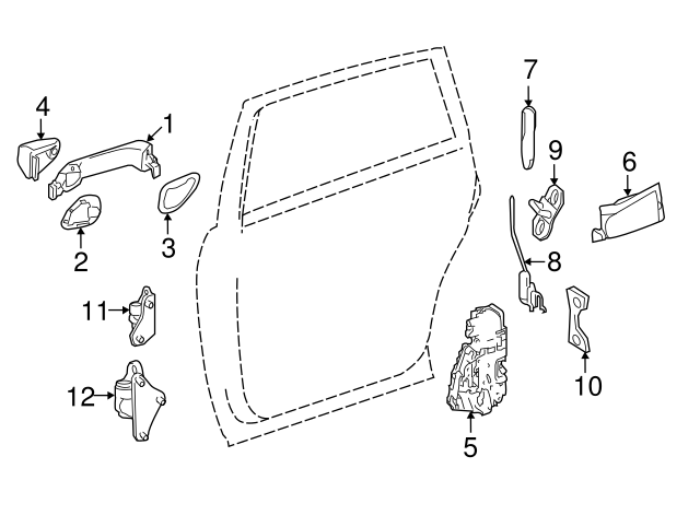251-730-17-35 - Lock Assembly 2010-2012 Mercedes-Benz R 350 | Mercedes ...
