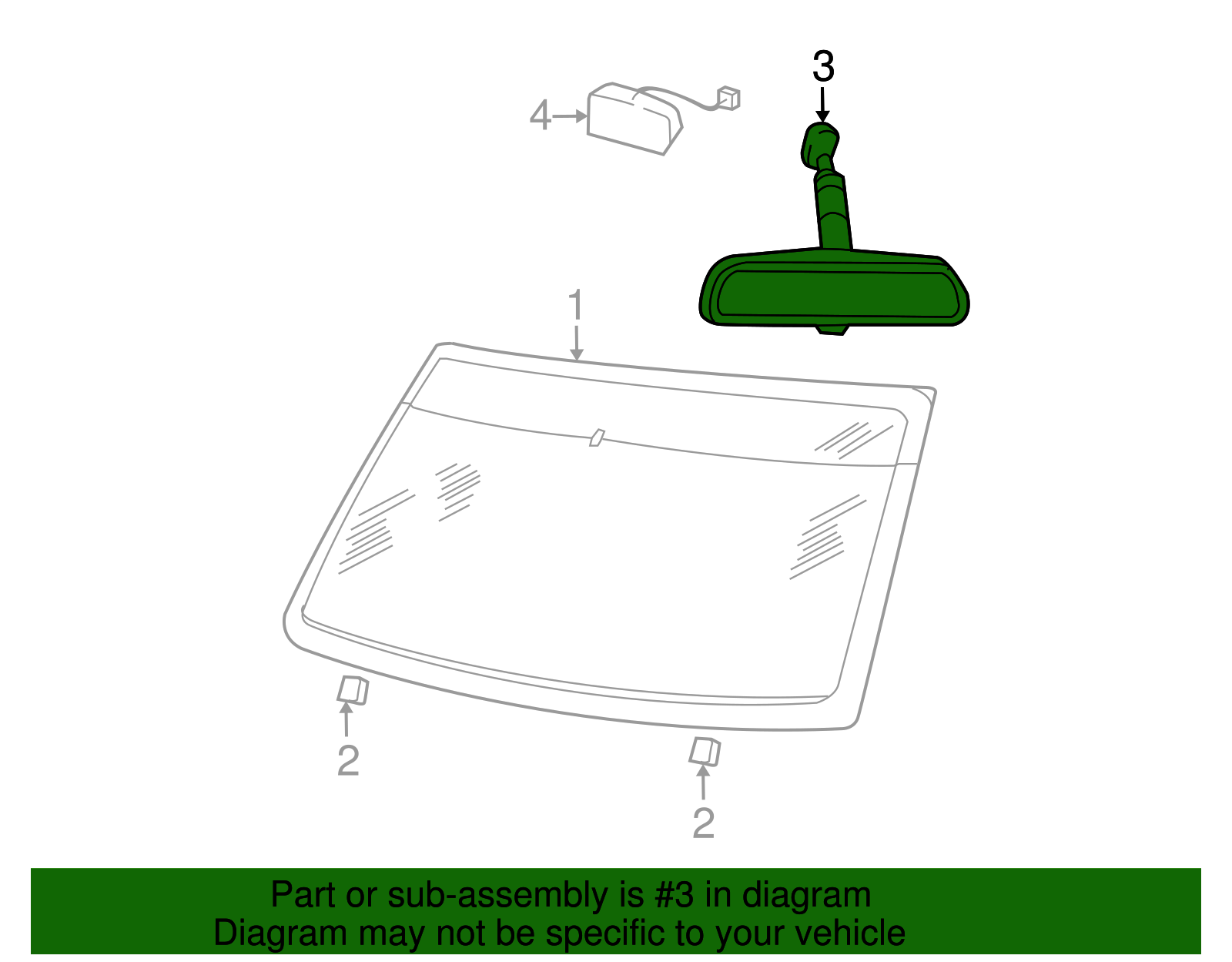 6U5Z-17700-A - 1994-2024 Ford - Mirror Inside | Ford OEM Parts Outlet
