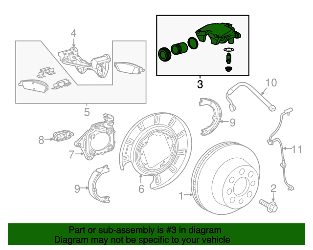 2007-2020 GM Disc Brake Caliper 84191288 | QuirkParts