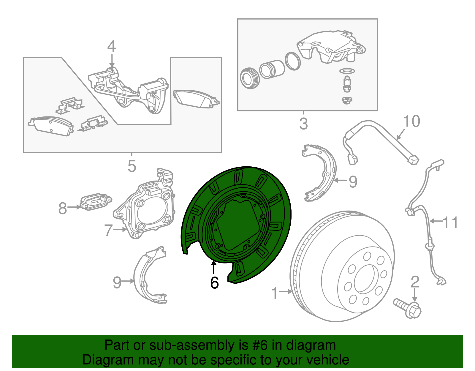 22775568 - Rear Brake Shield 2014-2020 GM | Londoff Discount Parts