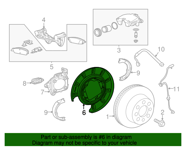 2014-2020 GM Rear Brake Shield 22775568 | AutoNationParts.com