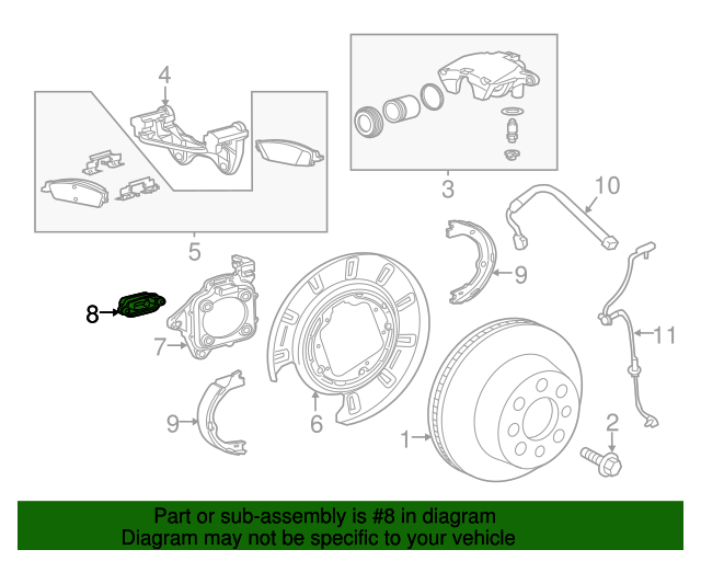 22775584 - Rear Parking Brake Actuator Boot 2014-2020 GM | Chevrolet ...