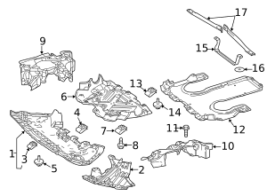 217-520-07-00 - Radiator Support Splash Shield 2018-2019 Mercedes-Benz ...