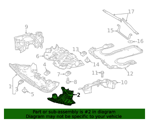 217-520-08-00 - Radiator Support Splash Shield 2018-2019 Mercedes-Benz ...