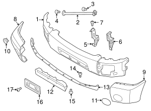 2004-2007 Nissan Spoiler Nut 01241-00671 | TascaParts.com