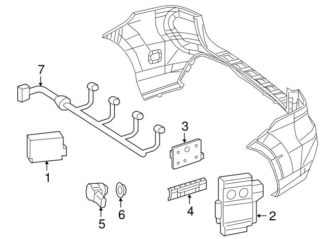 2016-2019 Mercedes-Benz Radar Sensor Bracket 166-885-56-14 | MB OEM Parts