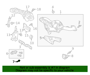 2010-2023 Mazda Exhaust Manifold Heat Shield Bolt 9YA0-2A-008 | Mazda-Parts