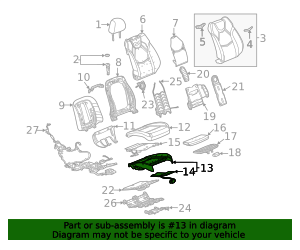 2021-2022 Cadillac Airbag Front Passenger Side Passenger Presence ...