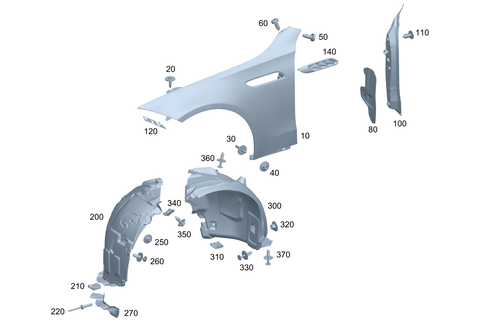 Front Fender/Wheel Well Cover for 2017 Mercedes-Benz C300 | Mercedes ...