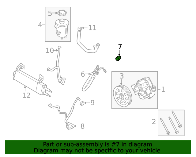 2018-2019 Ford F-350 Super Duty Pressure Hose Connector 7C3Z-3F656-C ...