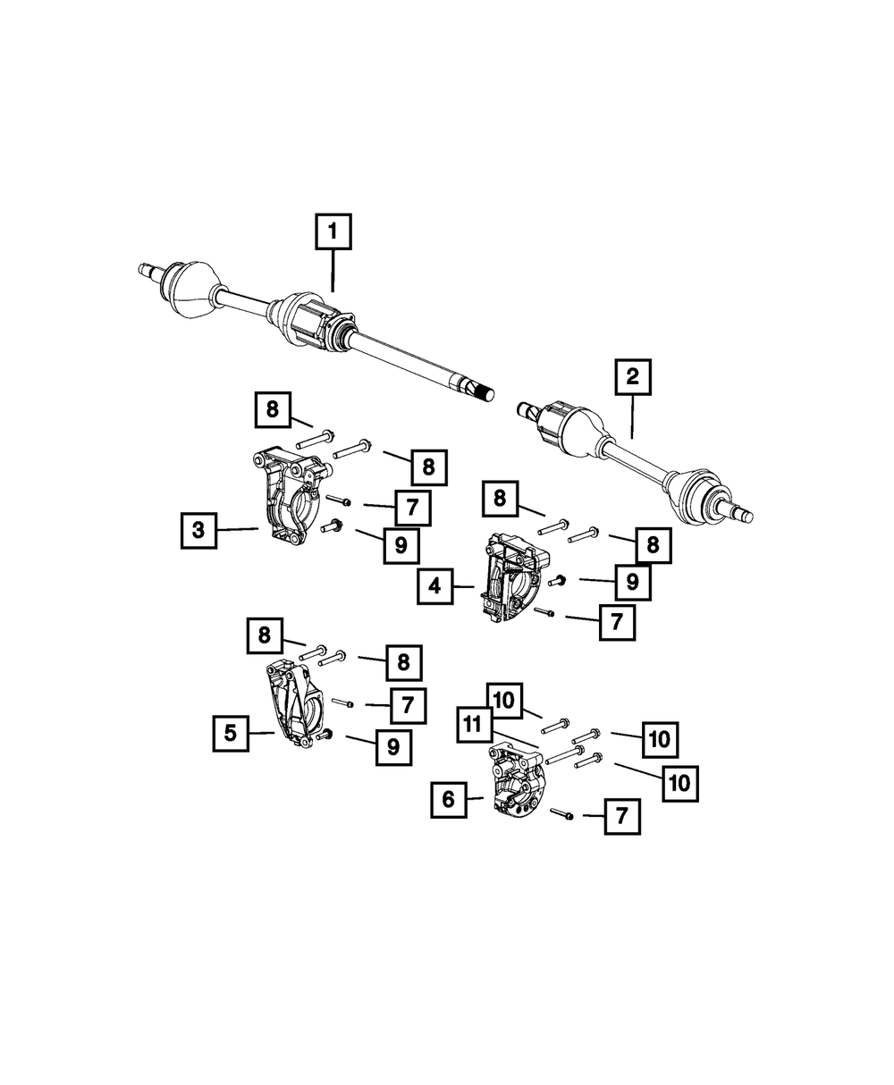 2017-2022 Jeep Compass Axle Half Shaft, Right 68293938AA | Mopar eStore