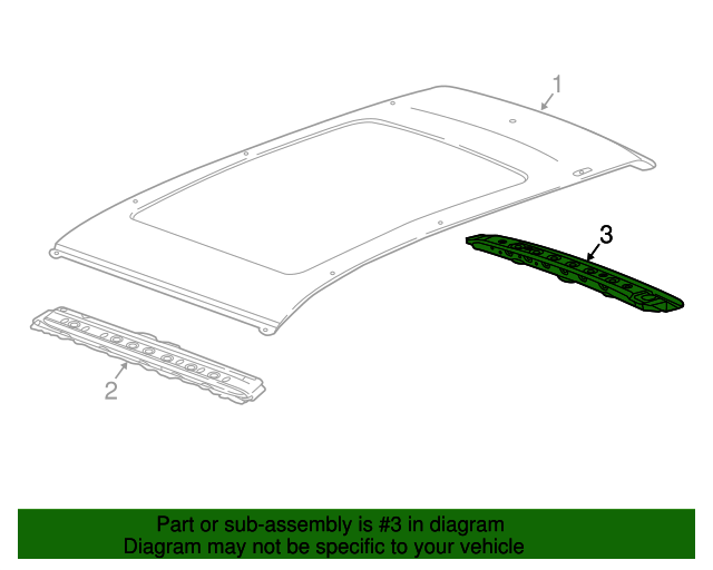 2018-2022 GM Roof Rear Header Panel 22977914 | GMPartsDirect.com