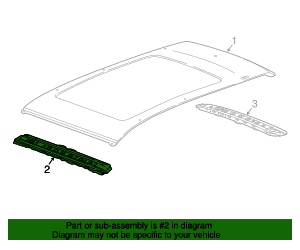 2018-2022 GM Roof Front Header Panel 22977909 | GMPartsDirect.com
