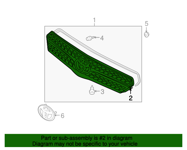 53119-02040 - Grille Assembly Protector - 2005-2008 Toyota | OEM ...